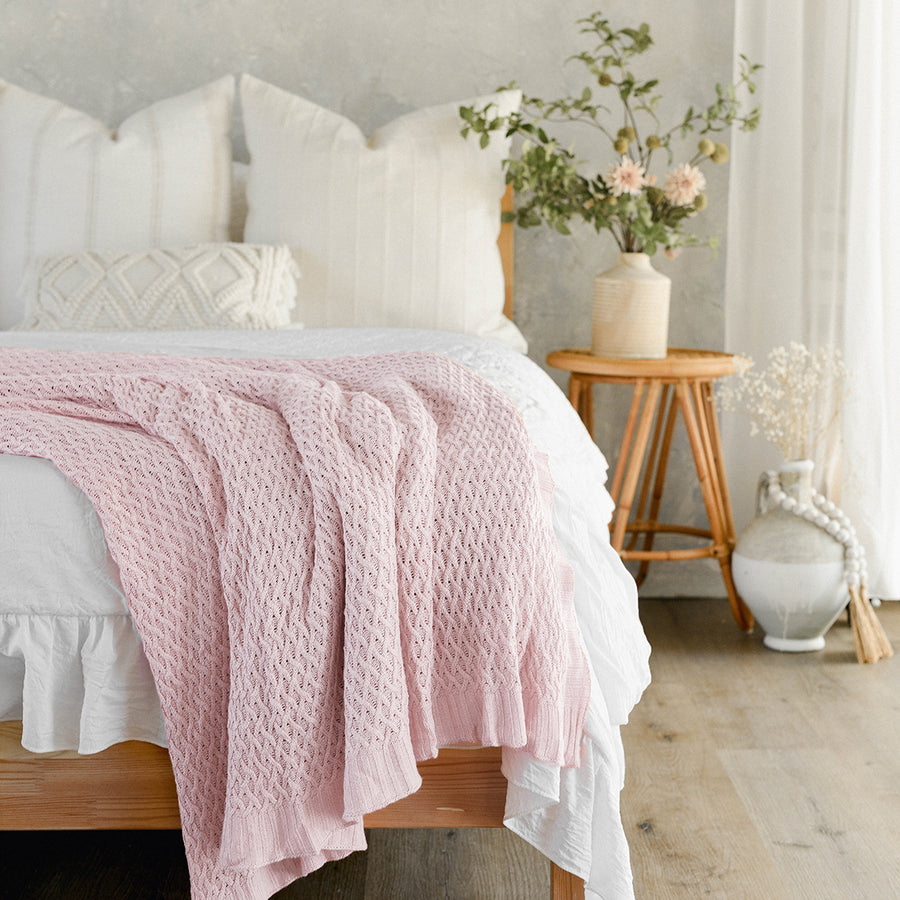 Simply Organic Bamboo Knitted Blanket | Luxuriously Cozy & Stylish